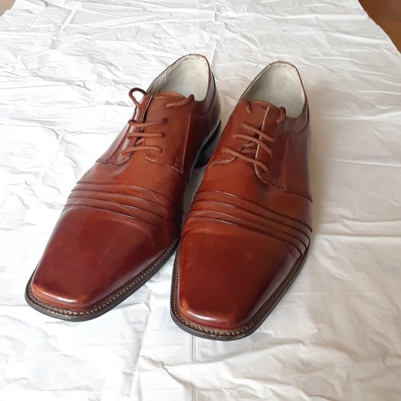 Stacy Adams | Shoes | Stacy Adams Leather Oxford Mens Dress Shoe Cognac ...